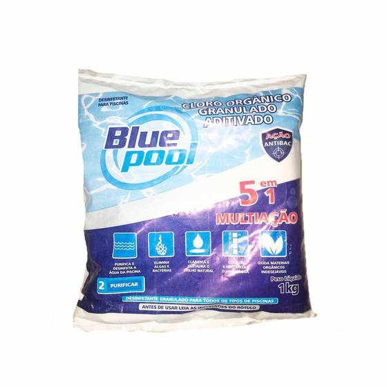 Cloro Orgânico Granulado Aditivado - Blue Pool - Cloro para Piscina ...