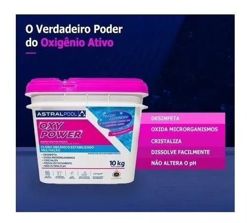 CLORO OXYPOWER MULTIACAO 5 em 1 - ASTRALPOOL 10KG - Astral pool - Cloro para Piscina - Magazine ...