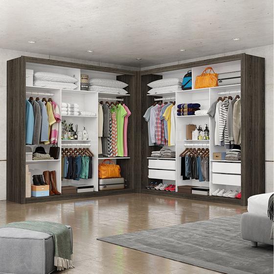 Closet Casal Premium Clarice Com 4 Gavetas Carioca Moveis - Closet ...