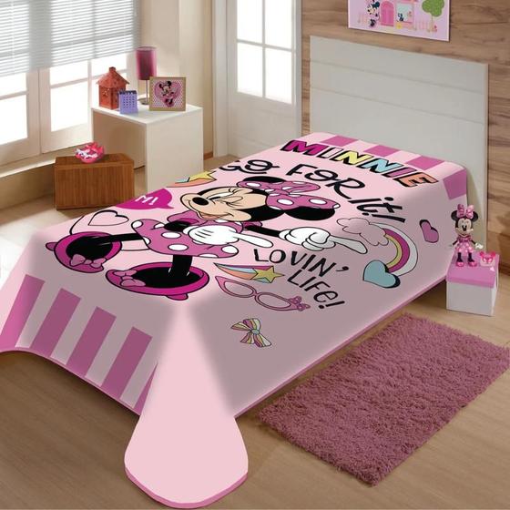 Cobertor Infantil Raschel Plus 1,50 X 2,00m Juvenil Disney Minnie Jolitex Go For It - Cobertor ...