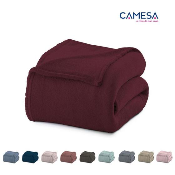 Cobertor Manta Queen Liso Microfibra Soft Fleece 2,20x2,40m Camesa ...