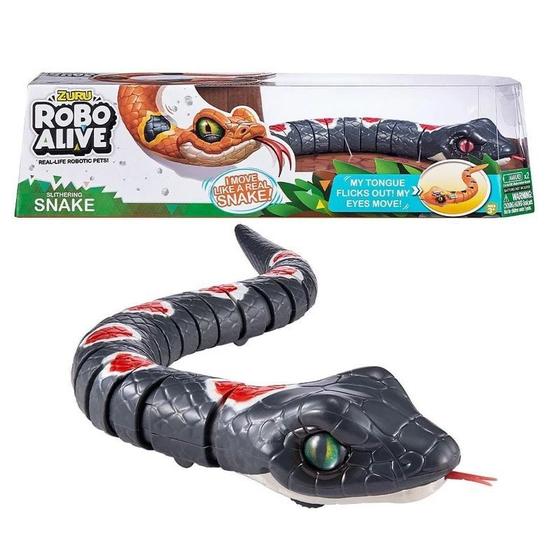 Cobra Slithering Snake Cinza Robo Alive que Rasteja Zuru CANDIDE 1120 ...