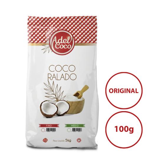Coco ralado fios médios - 5kg - Adel Coco - Coco Ralado - Magazine Luiza