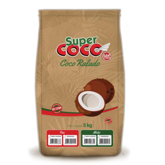 Coco ralado supercoco desidratado médio -5 kg - Adel Coco - Coco Ralado ...