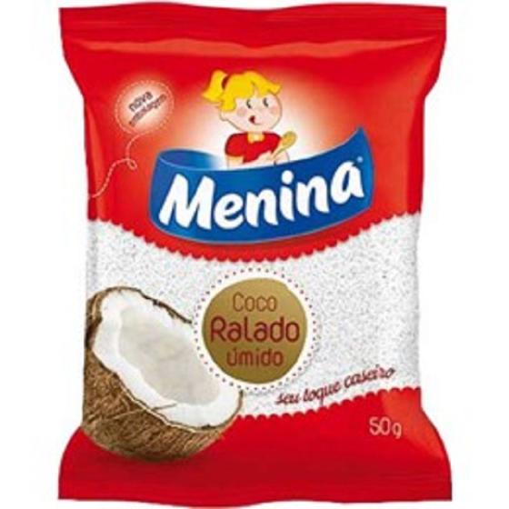 Coco Ralado Úmido e Adoçado Menina 50g 1 UN Menina - DUCOCO - Coco ...