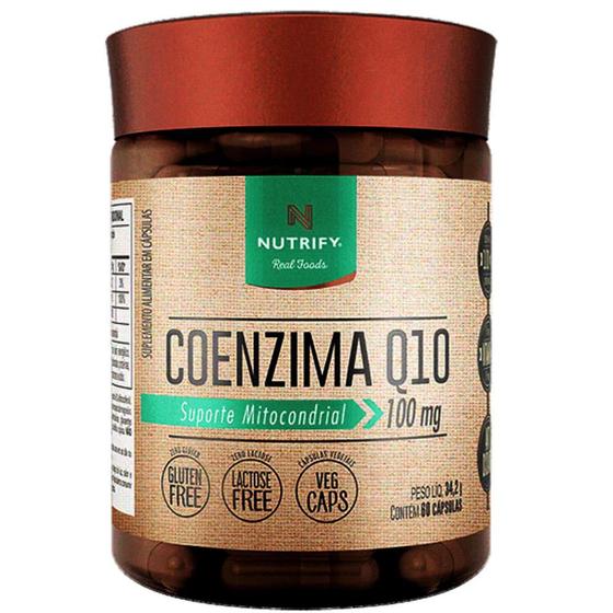 Coenzima Q10 CoQ10 Ubiquinol Vitamina E Maior Energia Anti Oxidante 60 Caps - Nutrify - Coenzima ...
