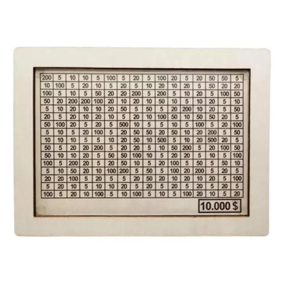 Cofre Madeira Vintage Com Contagem 10.000 Reais 2024 MDF Cores - MV ...