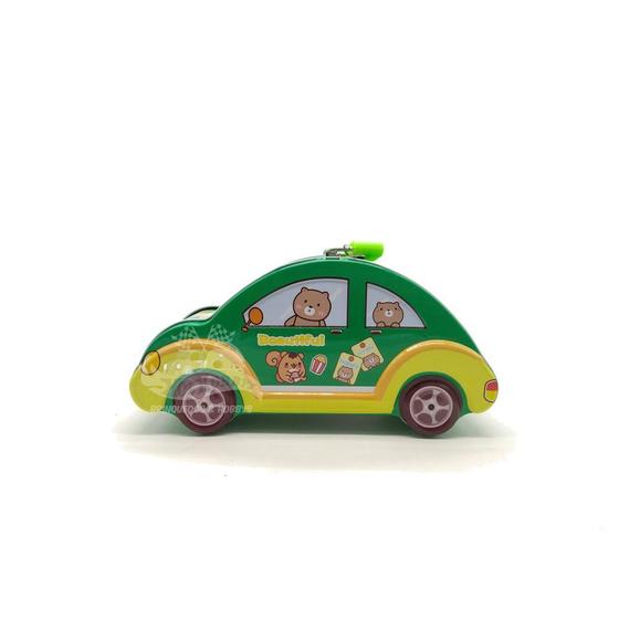 Cofrinho Infantil em Metal Carrinho Verde com Cadeado Cofre Carro ...
