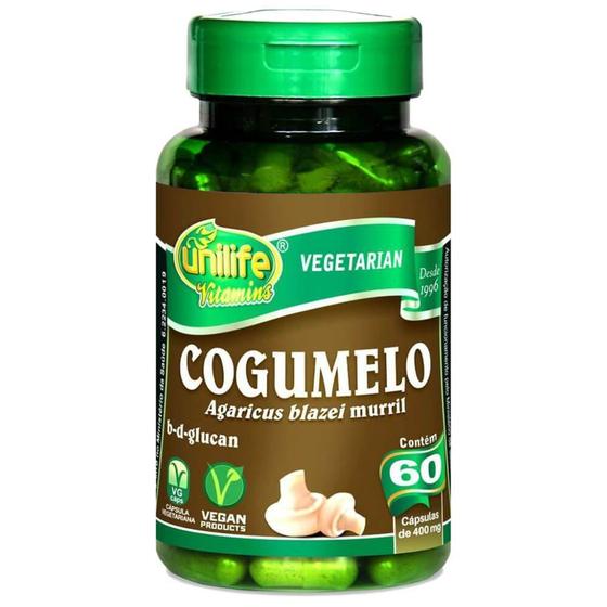 Cogumelo Agaricus Blazei Murril 60 Cápsulas 400mg - Unilife - Unilife ...