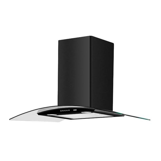 Coifa De Parede Classic Franke Vidro Temperado 90cm Inox Preto 220V ...