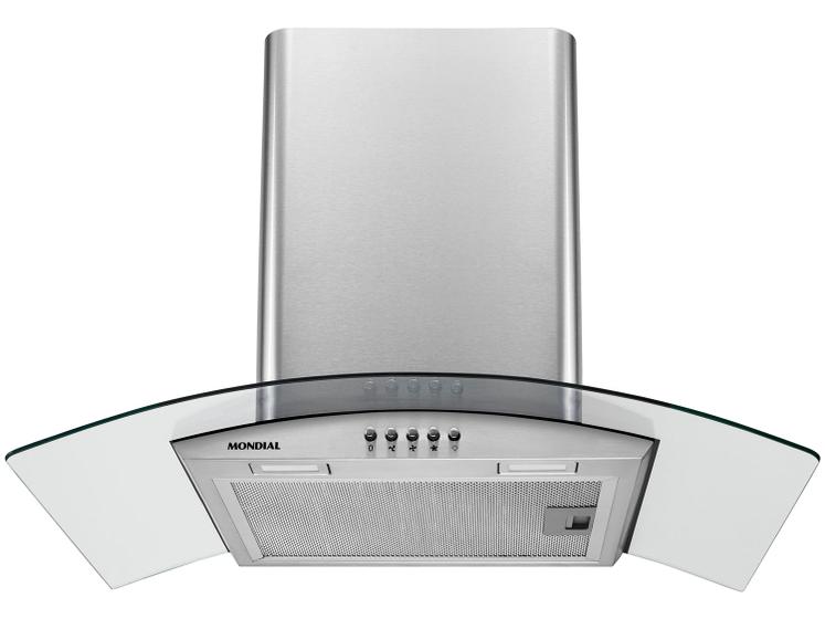 Coifa de Parede Mondial 60cm Inox até 4 Bocas Curvo CF60-01 - Coifas e ...
