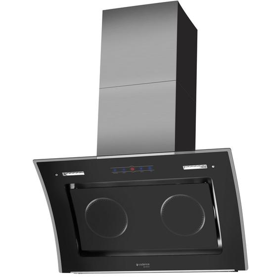 Coifa Parede Inclinada Gourmet Cadence Vidro Inox 90cm 127V - CFA700 ...