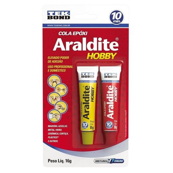 Cola Araldite Hobby 10 Minutos 16g SM Tekbond - Adesivo Epóxi ...