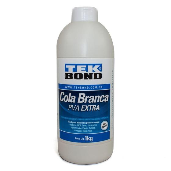 Cola Branca PVA Extra Tekbond 1Kg - Essencial - Cola Branca - Magazine Luiza