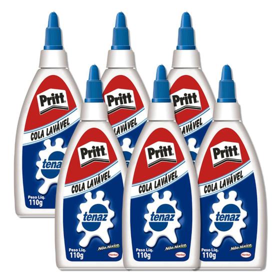 Cola branca tenaz Pritt 110g kit com 6 unidades - Cola Branca ...