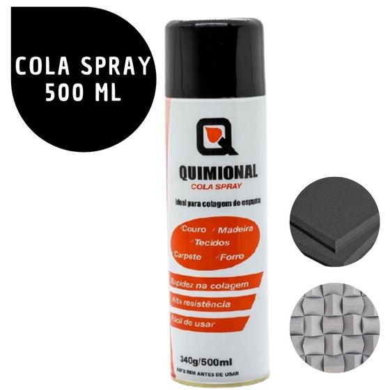 Cola em spray ideal para colagem de espumas acústica 500ml - Quimional ...