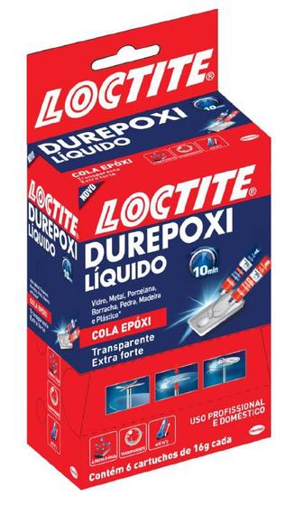 Cola Epoxi Durepoxi Liquido 10 min 16 gr (dispaly c/ 6) - HENKEL ...