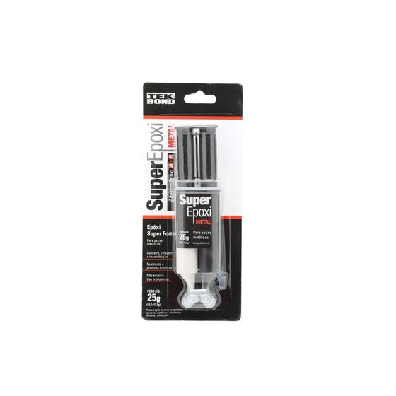 Cola Epóxi Pastosa Metal Cinza em Seringa 25g - Tekbond - Massa Epóxi ...