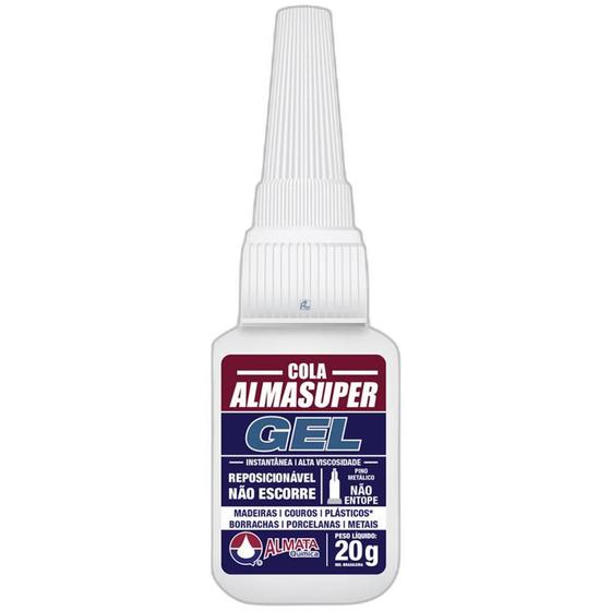 Cola Instantanea Almasuper Gel Nao Entope Alta Viscosidade 20g - ALMATA ...