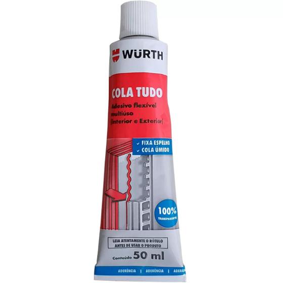 Cola Tudo Adesivo Flexível Multiúso 50ml/75g Wurt - WURTH - Cola PVC ...