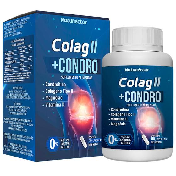Colag II + Condro Suplemento Alimentar Natural 60 Capsulas Colágeno ...