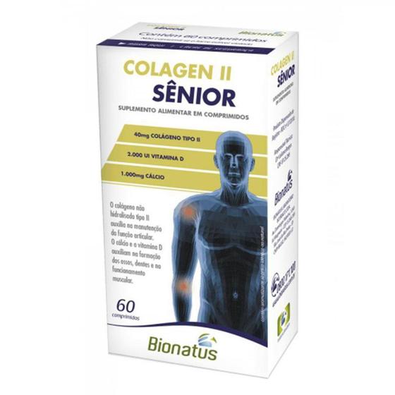 Colagen ii senior 60 comprimidos - Bionatus - Colágeno - Magazine Luiza
