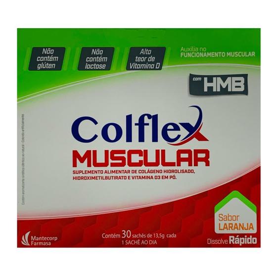 Colágeno Colflex Muscular Hidrolisado 30 Sachês Laranja - hypera ...