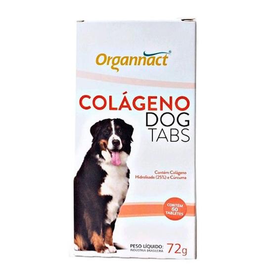 Colágeno Dog Tabs 72g (60 tabletes) - Organnact - Suplemento Colágeno ...