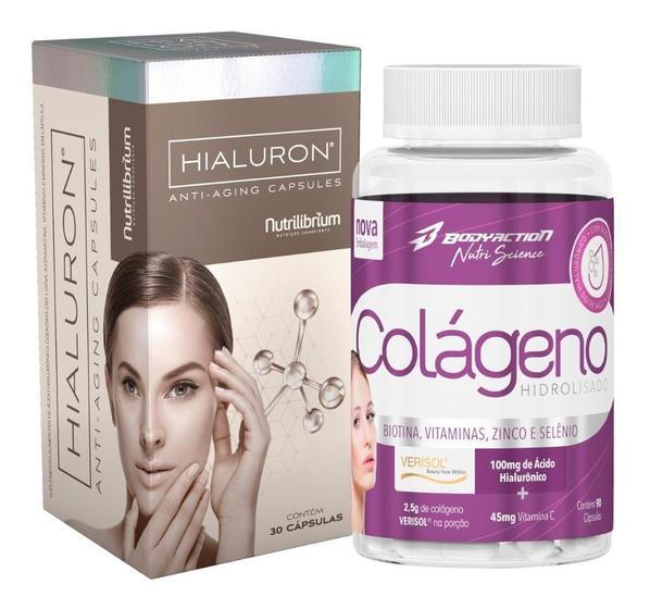 Colágeno Hidrolisado Verisol 90 Caps + Ácido Hialurônico Hialuron ...