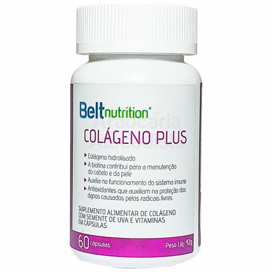 Colágeno Plus Hidrolisado 60 Cápsula Vitamina Belt Nutrition - Colágeno ...