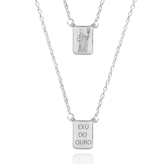 Colar Escapulário Orixá Exú do Ouro Umbanda Aço Inox - Escapulários ...