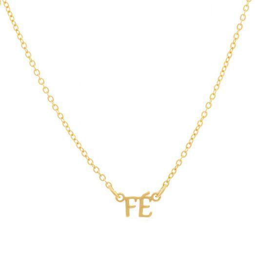 Colar Rommanel Banhado Ouro 18k Pingente Fé 531707 - Colar - Magazine Luiza