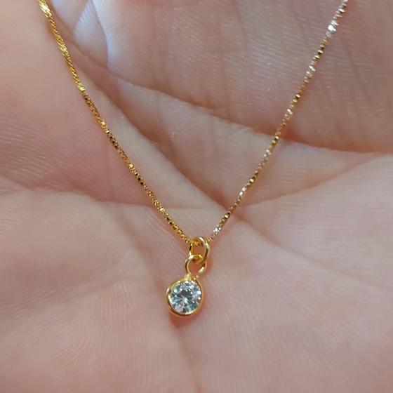 Colar Rommanel com Zircônia Ponto de Luz Giovanna Antonelli - 532005 ...