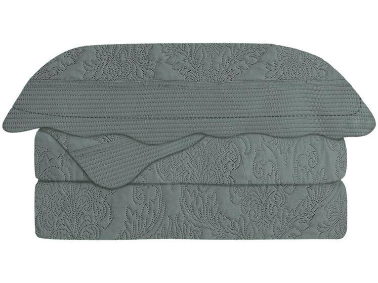 Colcha King Camesa Poliéster 150 Fios - Antique Cinza 3 Peças - Cobre ...