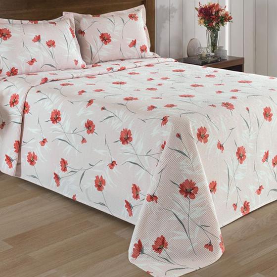 Colcha Piquet Casal Dohler Favo Estampada AM 1558 Algodão Clássica ...