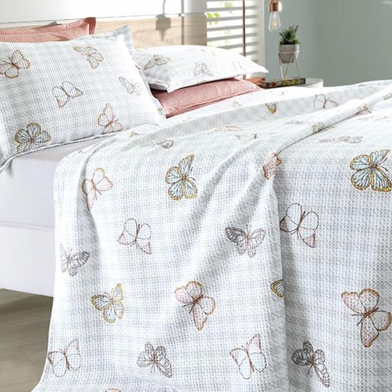 Colcha Piquet Solteiro Dohler Favo Estampada AM 1558 Algodão Clássica ...