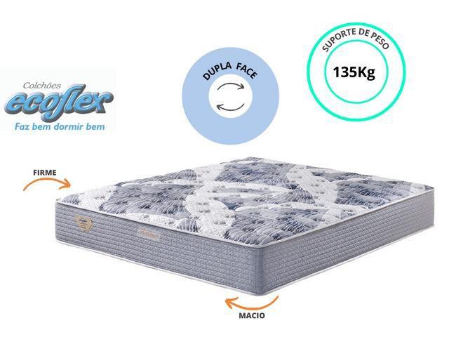 Colchão Casal de Molas Dupla Face Ecoflex High Density 138x188x31 Dois Níveis de Conforto- Maior ...