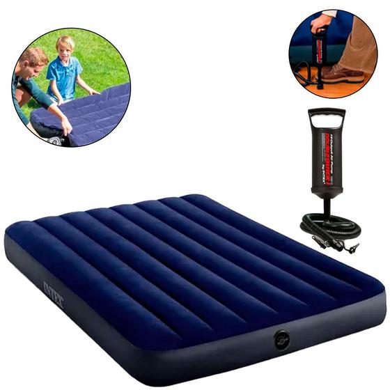 Colchão inflável casal fiber tech 64758 intex + bomba manual - Colchão ...