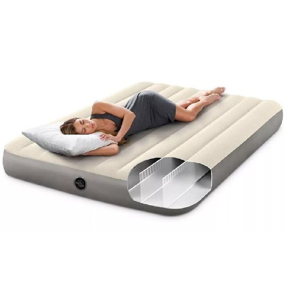 Colchão Inflável Intex Casal Queen Dura Beam Fibertech 64103 - Colchão ...