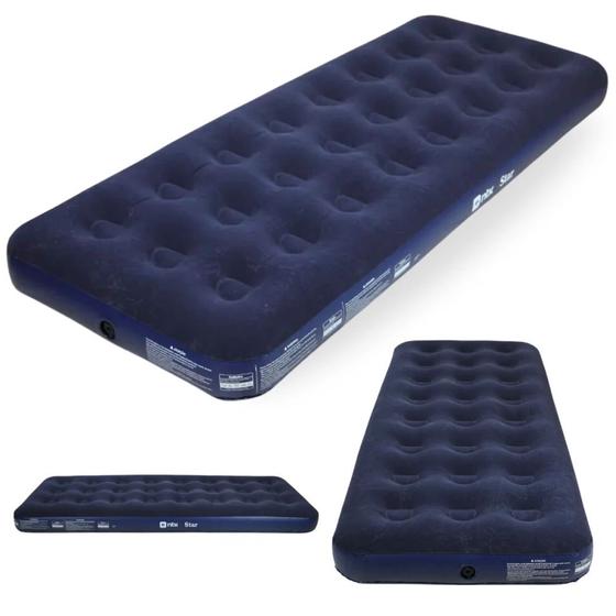 Colchao Inflavel Solteiro Star Ntk Suporta 150 Kg Azul para Camping e ...