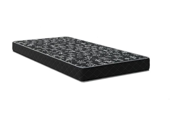 Colchão Solteiro 88 Espuma D20 - Tampo Preto 12cm - Aloa - Colchão ...
