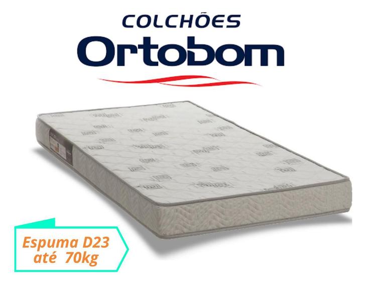 Colchão Solteiro Espuma Ortobom D23 Light 88x188x12 (Com Tratamento Antialérgico e Antiácaro ...