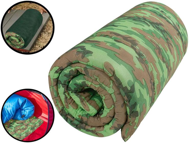 Colchonete Acampamento Camping Solteiro 185cm Colchão Retiro Mor 009087 ...