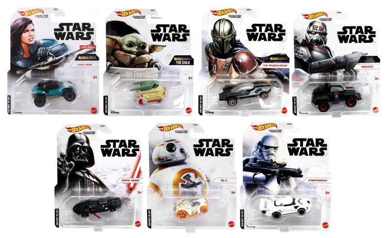 Coleção com 7 Miniaturas Star Wars Character Cars - 1/64 - Hot Wheels ...