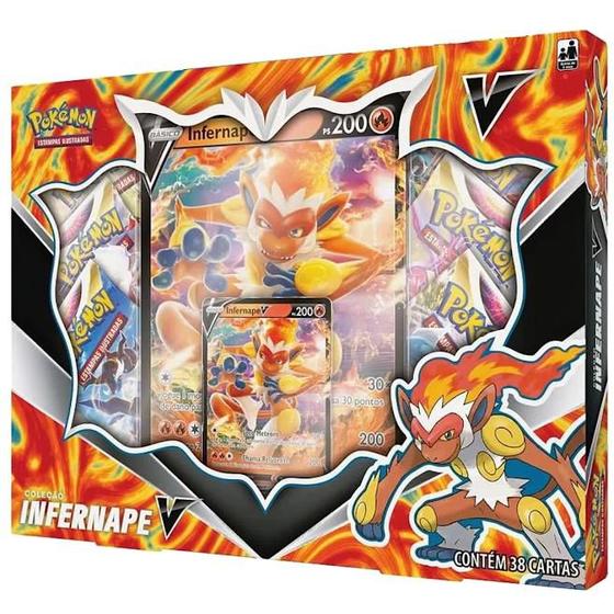 Coleção De Batalha Pokémon Box Infernape V Copag - Deck de Cartas ...