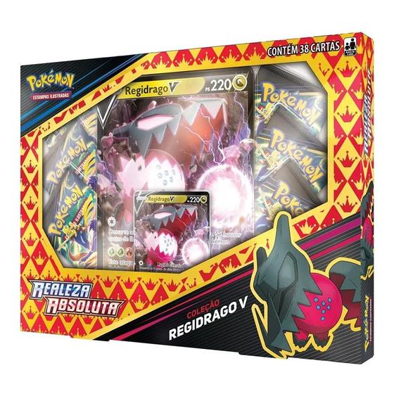 Coleção de Batalha Pokemon Box Realeza Absoluta V 38 Cartas - Copag ...