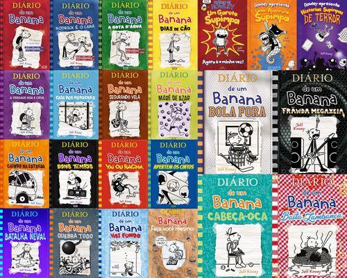 Coleção Diário De Um Banana do 1 ao 19 + Diário de Rowley 1 a 3 + Faça ...