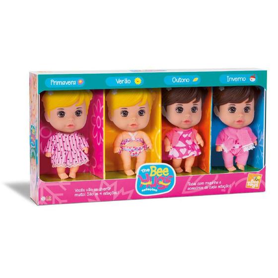 Coleção Kit 04 Bonecas Bebê Bee Hugs 4 Estações Brinquedos - Beetoys ...