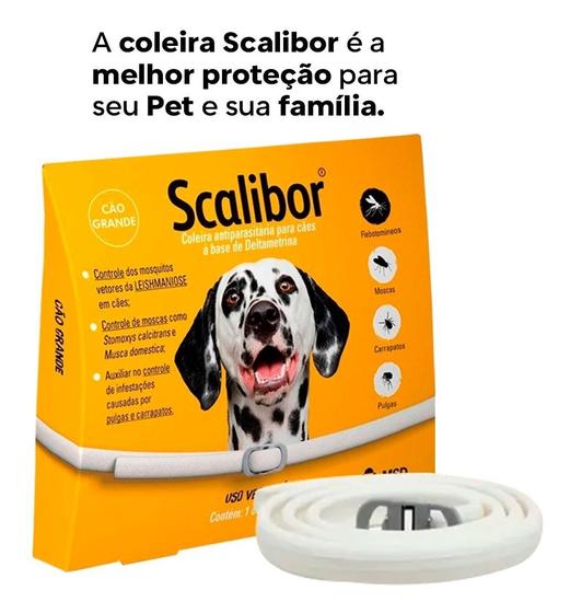 Coleira Scalibor Leishmaniose G 65 Cm Antipulgas Original - Coleira ...