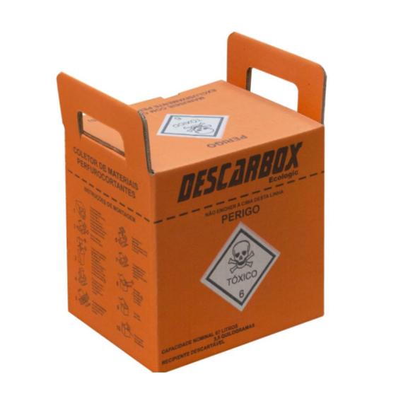 Coletor para residuos quimicos 07 lts laranja - descarbox - Coletor ...